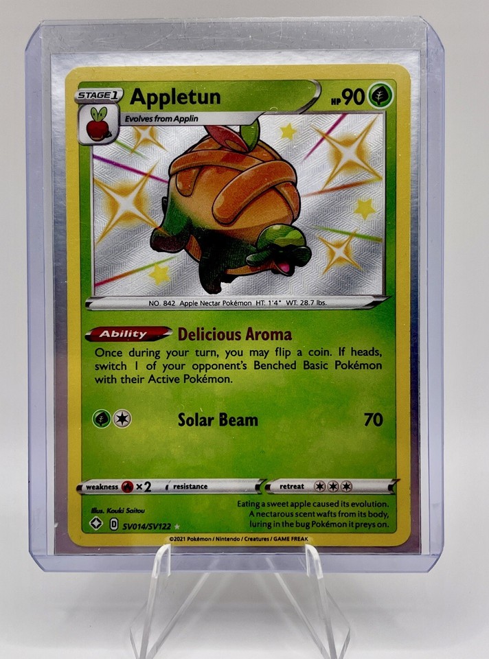 Appletun SV014/SV122 Shining Fates NM Holo Foil Rare SHINY Pokemon Card ...