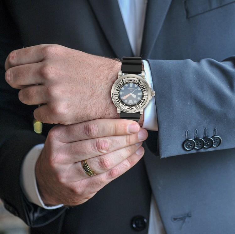 24mm Black Silicone Strap+Silver Adapters for Citizen Eco-Drive ...