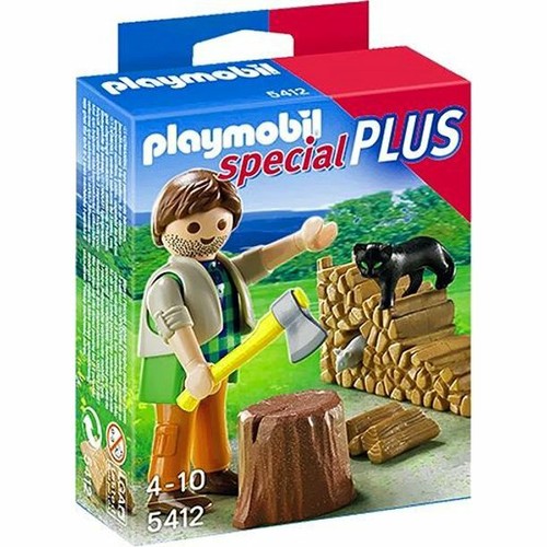 Playmobil 5412 Special Plus Woodcutter Figure Axe Firewood Wood ...