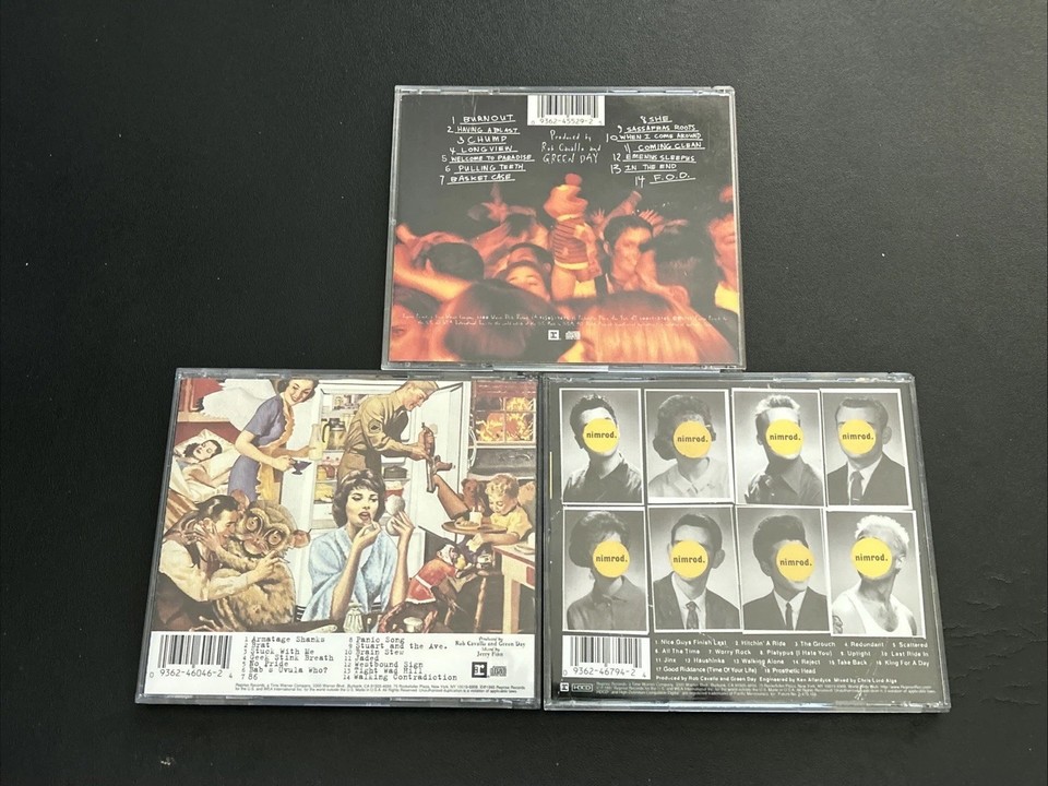 Green Day 3 CD Lot. Dookie With Ernie Back Cover, Insomniac, Nimrod | eBay