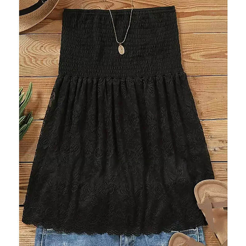 Women's Strapless Bandeau Boob Tube Tops Summer Ladies Beach Blouse T ...