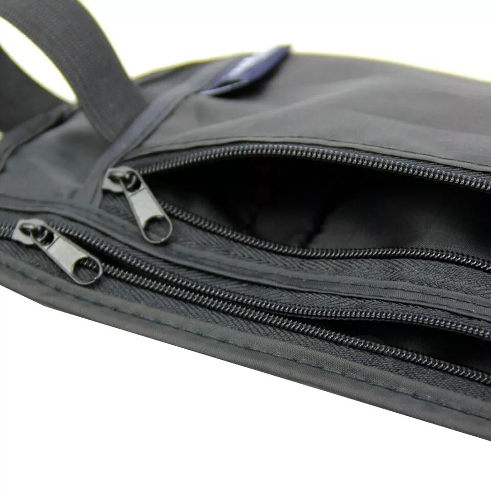 Discreet Money Travel Waist Belt Zipped Passport Wallet Pouch Bum Bag ...