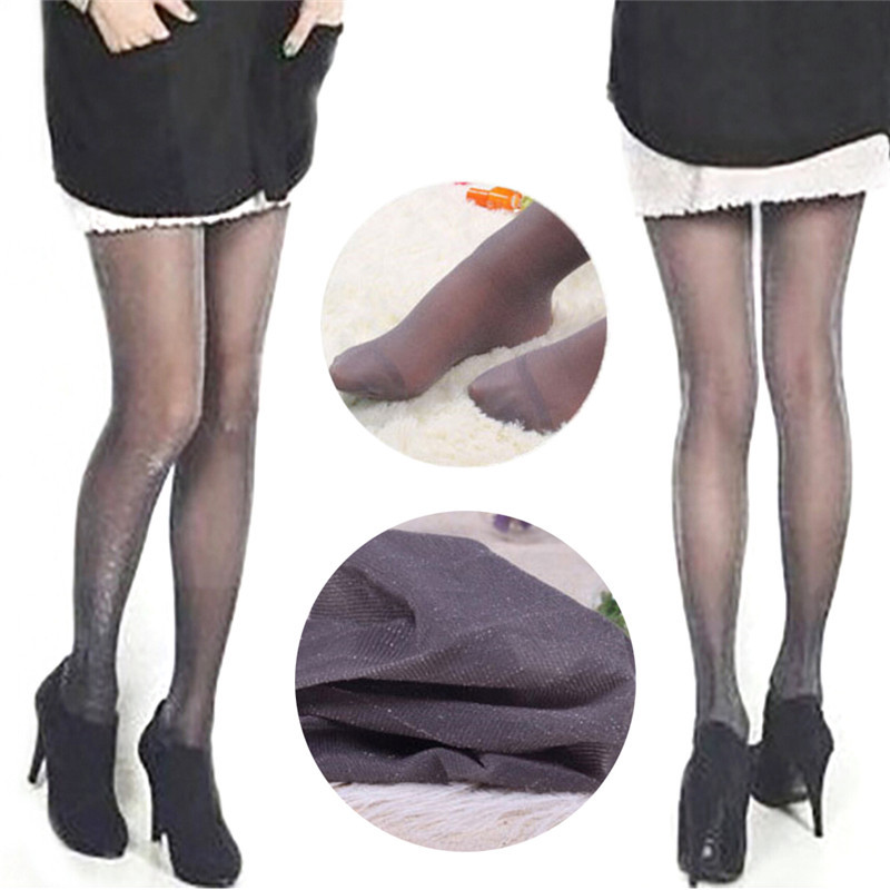 Design Women Glossy Tights Shimmer Silver Glitter Stockings Shiny ...