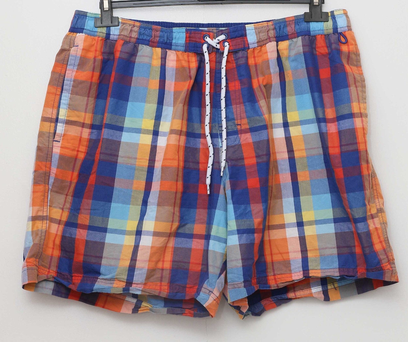 F&F size XL elastic waist draw string shorts multicoloured checked ...