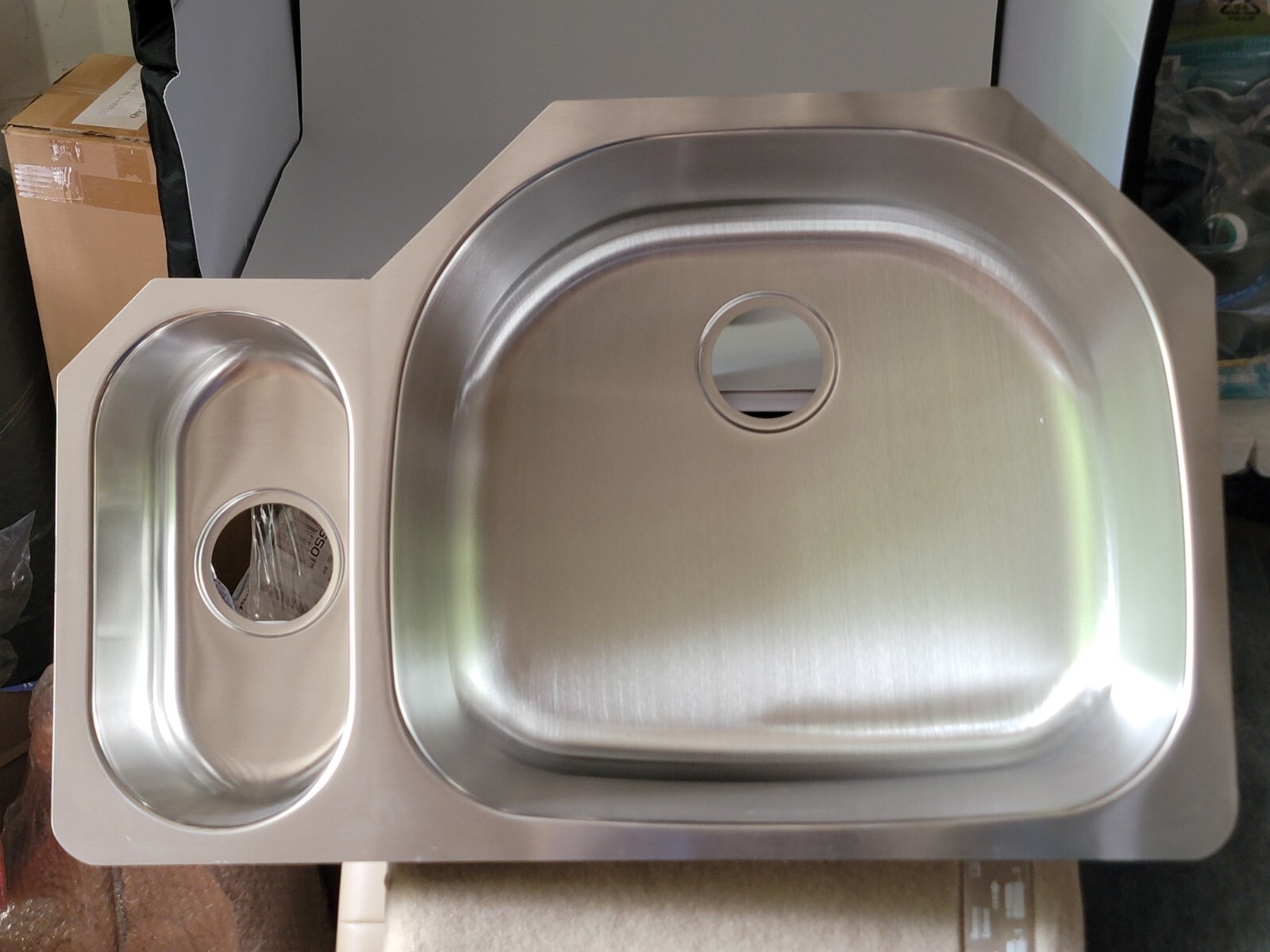 32" Stainless Steel Undermount 20/80 Offset Double Bowl Kitchen Sink | eBay