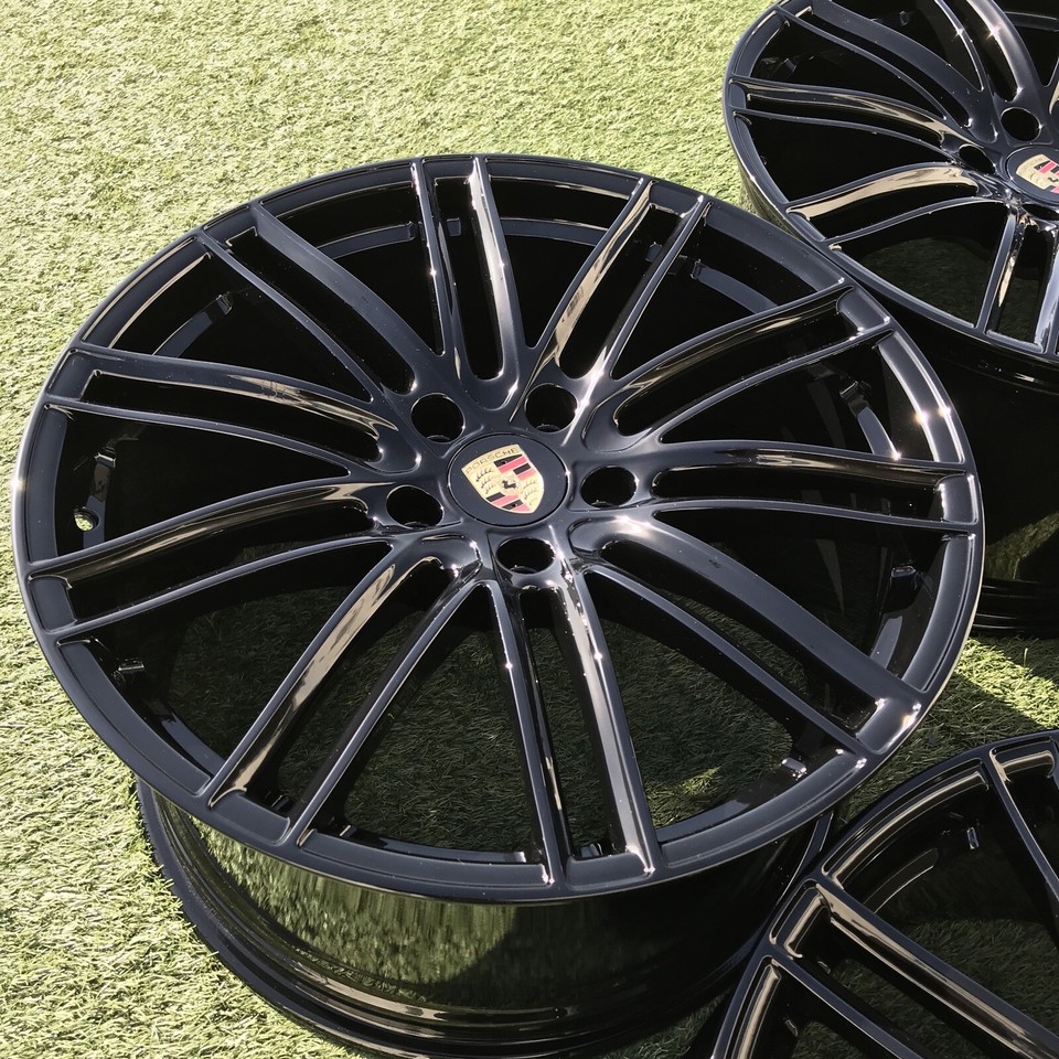 21 PORSCHE PANAMERA RIMS GENUINE FACTORY WHEELS BLACK 2022 OEM PERFECT ...