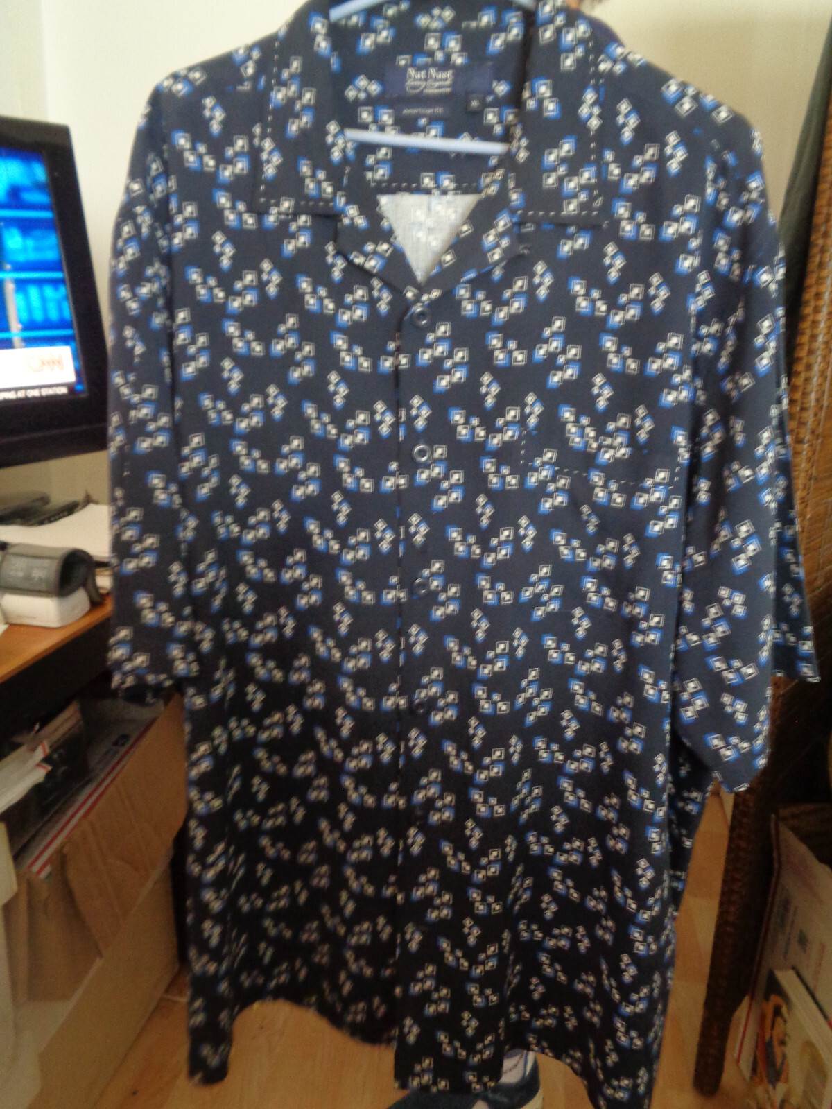 NAT NAST Retro 50's ATOMIC Navy Blue White/Blue Squar… - Gem