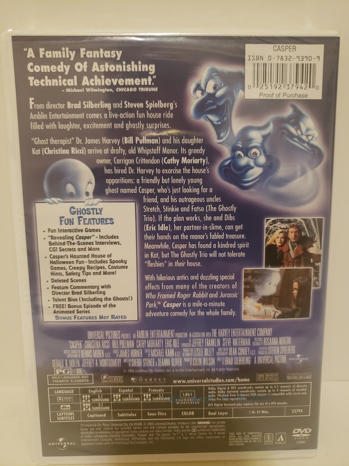 Casper Widescreen Special Edition DVD 25192379420 | eBay