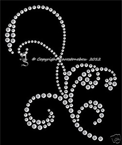 HotFix Bügelbild Bügelmotiv Applikation Strass C Ranke Crystal 120622 ...