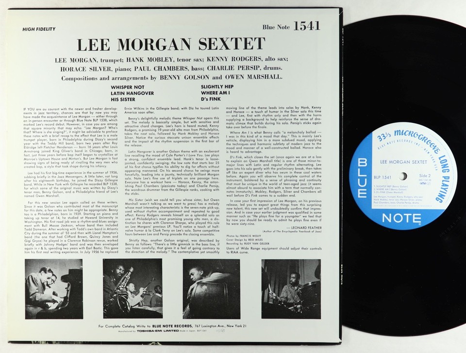 Lee Morgan - Sextet LP - Blue Note Japan - BLP 1541 Mono VG+ | eBay