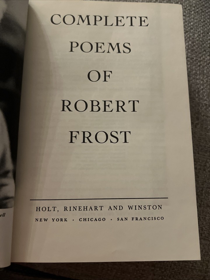 VTG Complete Poems of Robert Frost 1949, Hardcover, 17th Printing 1964 ...