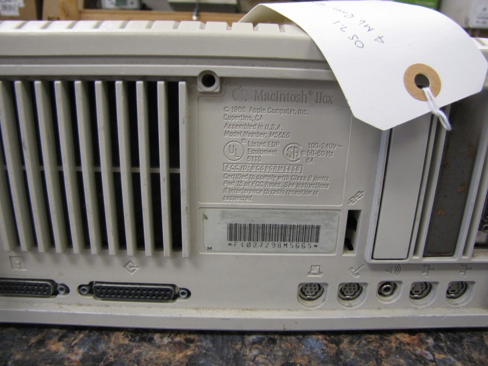 Vintage Apple MacIntosh IIcx M5650 Computer 4MB RAM 40MB HD OS 7.1 ...