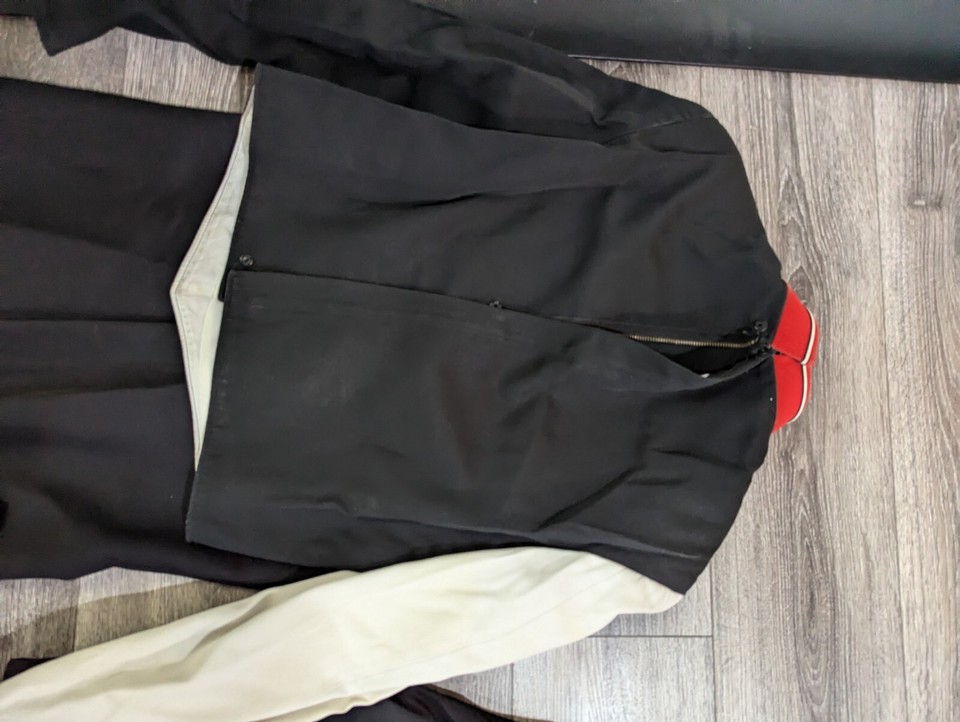 2 Red And Black Marching Band Uniforms Pants/Bibs Size Coat 38 Bibs 32 ...