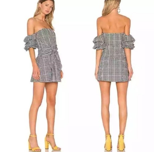 NEW NWOT LOVERS + & AND FRIENDS C REVOLVE RETRO KIWI MINI DRESS PLAID ...