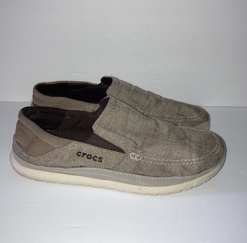 Crocs Men’s Size 11 Dual Comfort Slip On Canvas Loafers Casual Shoes ...