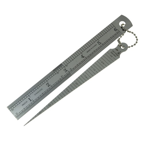 Stainless Taper Gage 1-15mm Double Sided Ruler 1-15cm Inch or Metric ...