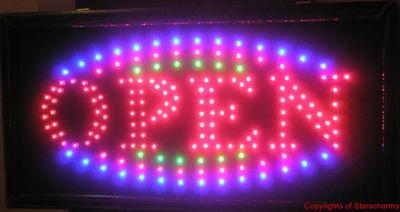 Animated LED Neon Light Open Sign W/ Multi Color 723 | eBay