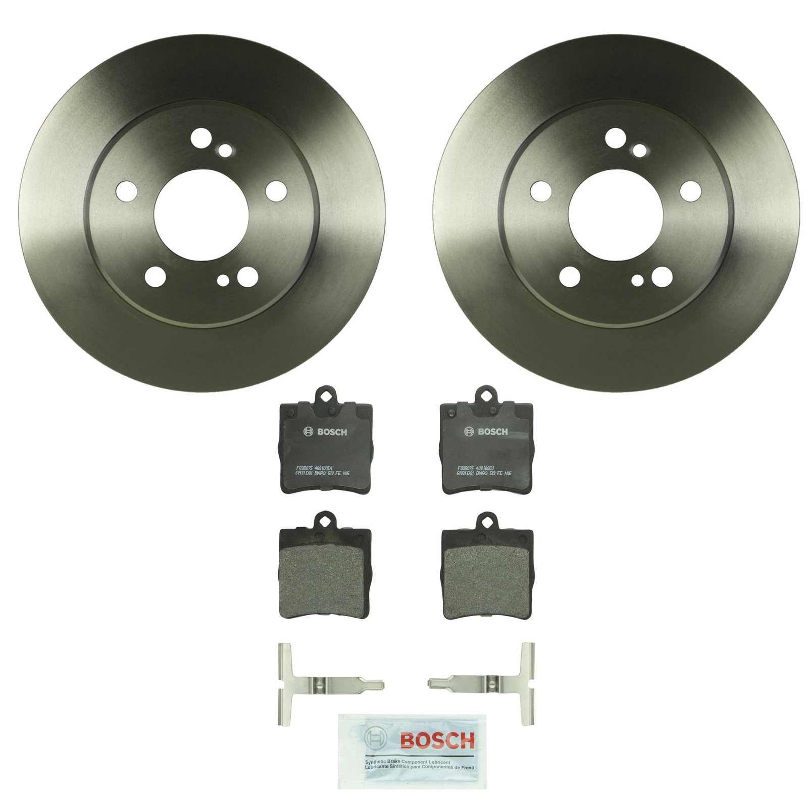 Bosch Rear Solid 278mm Rotors & Semi-met Disc Brake Pads Kit For R170 ...