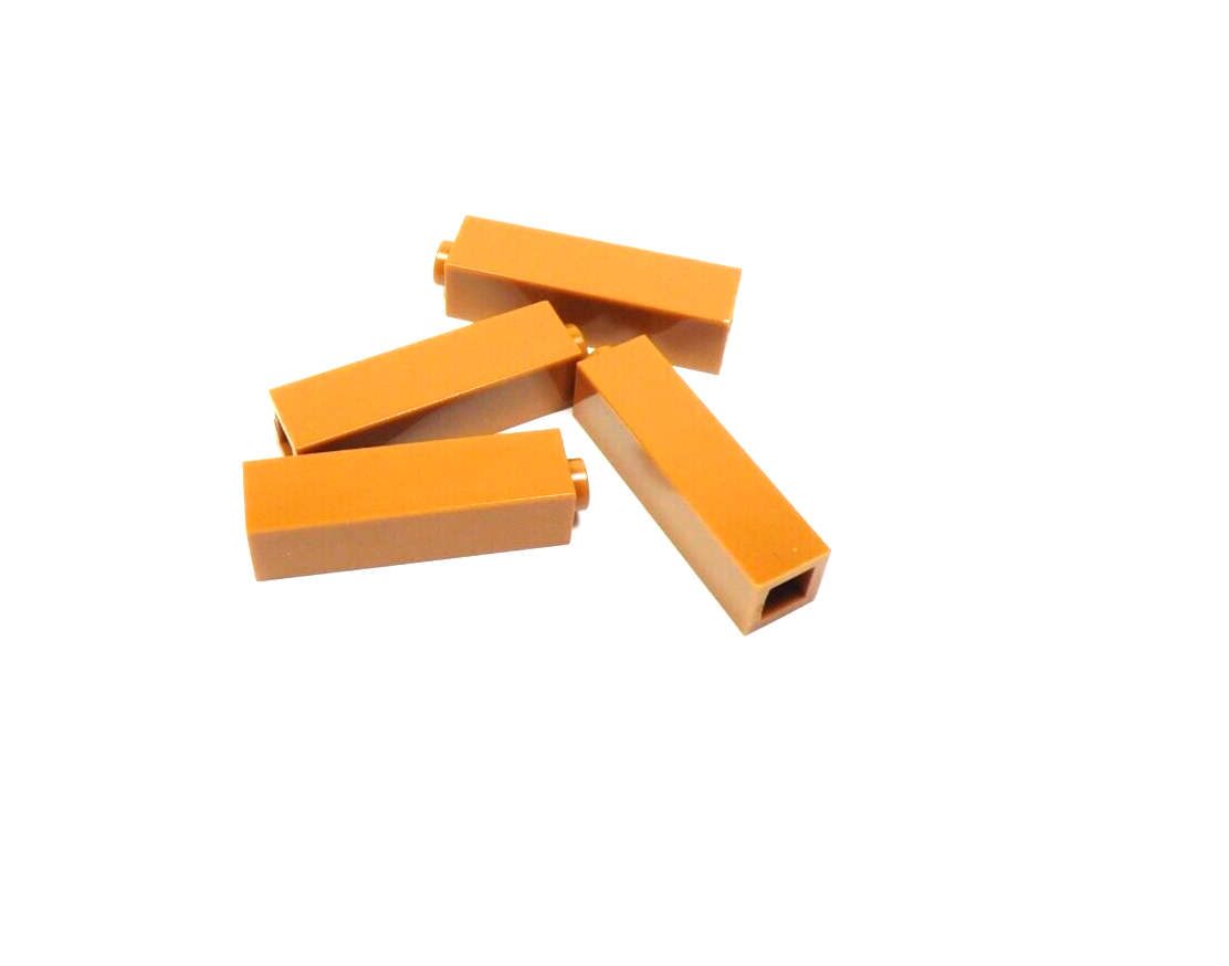 LEGO Lot of 4 Dark Orange 1x1x3 Wall Bricks D6 | eBay