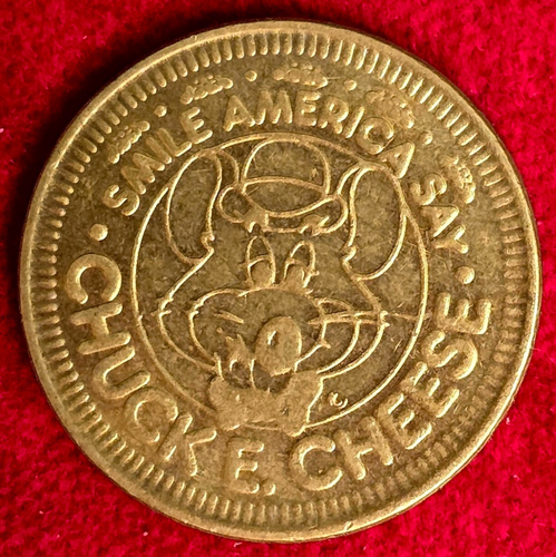 Chuck E. Cheese Pizza 1985 Arcade Token 24mm VINTAGE Gaming Coin ...