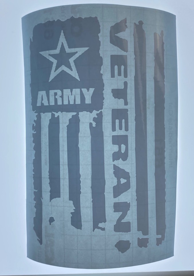 Army Veteran Flag White Vinyl Decal Sticker Window Car Electronics New ...