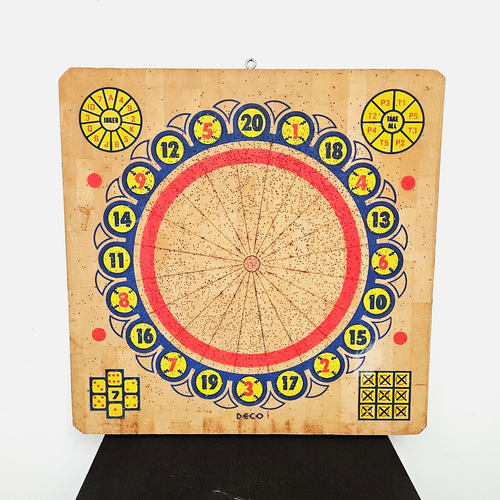 Vintage Deco American Dart Board Baseball / Dartball Wood Wooden Made ...