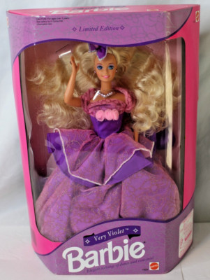 Mattel Limited Edition Very Violet Barbie #1859 Blonde 1992 New In Box ...