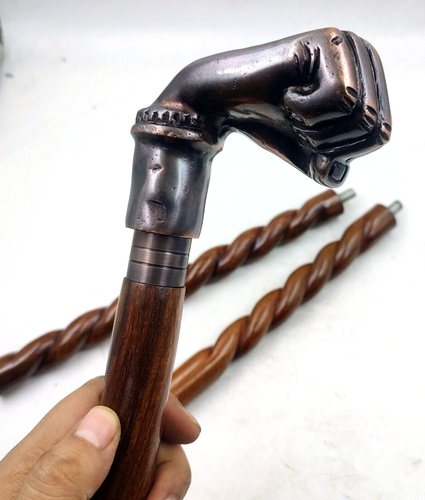Metal Punch Handle Vintage Style Walking Cane stick Deluxe Walking cane ...