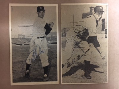 Bob Cerv NY Yankees Signed GPC & Mounted Photo 1954 Stamp JSA Precert ...