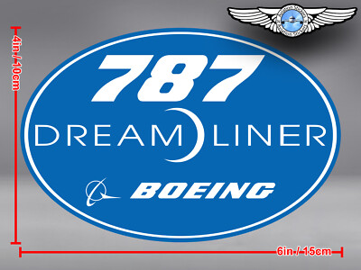 BOEING 787 DREAMLINER B787 OVAL LOGO DECAL / STICKER | eBay