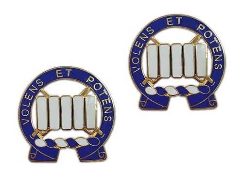 U.S. Army 7th Infantry Regiment Crest "VOLENS ET POTENS" (pair) | eBay