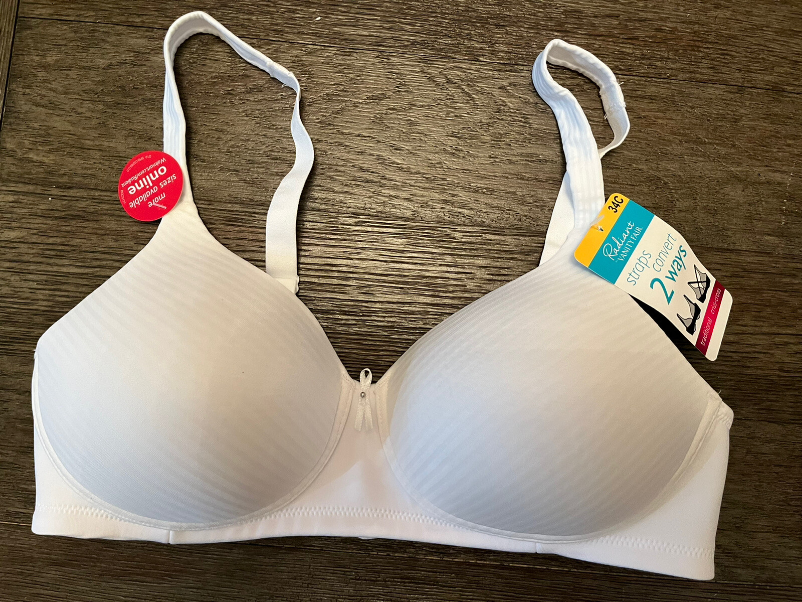 Vanity Fair Women Radiant Wire Free White Comfort Bra Size 34C Comfort ...