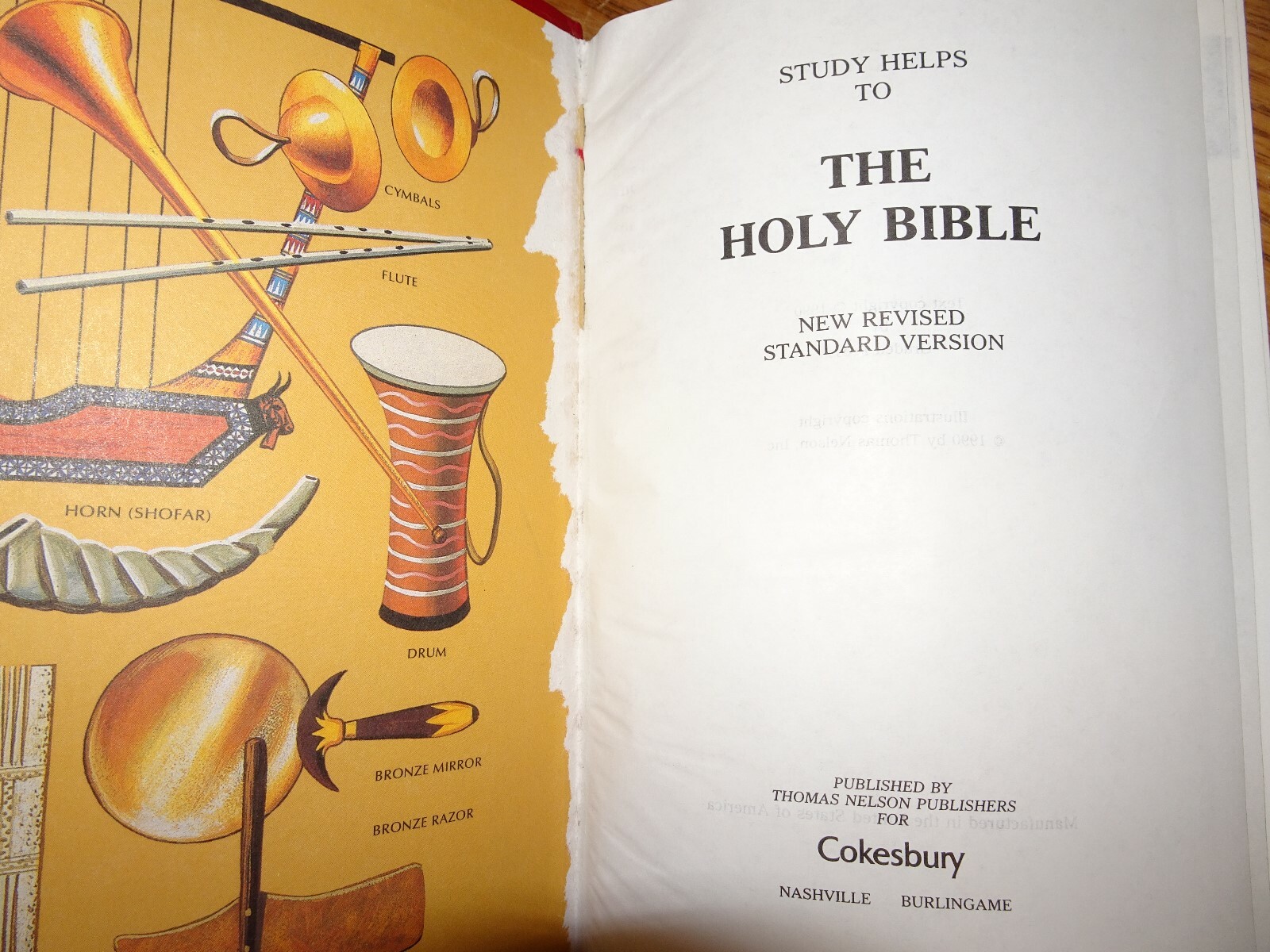 Red Holy Bible New Revised Standard Version Red Letter Cokesbury w ...