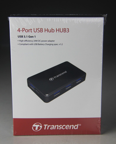 Transcend USB 3.0 4-Port Hub TS-HUB3K New & Sealed | eBay