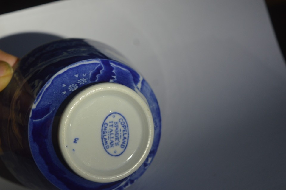 Copeland Spode Blue Italian Sugar Bowl old backstamp good condition ...