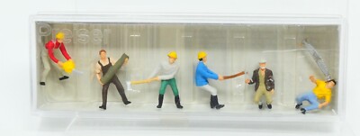 Preiser Mini-Figures 10042, Lumberjacks, Wood Cutters Cutting Wood, HO ...