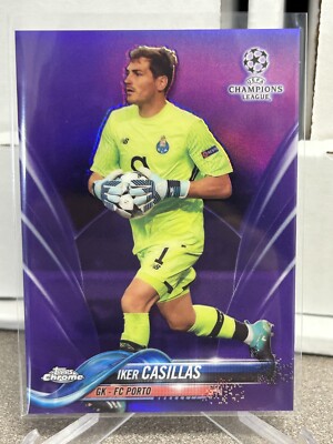 2017-18 Topps Chrome UCL Purple Refractor /250 Iker Casillas #44 | eBay