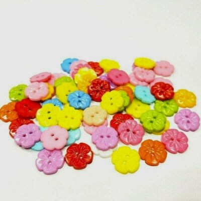 Pkg of 20 Plastic FLOWER Buttons 5/8" (15mm) Craft Scrapbook (2130 ...