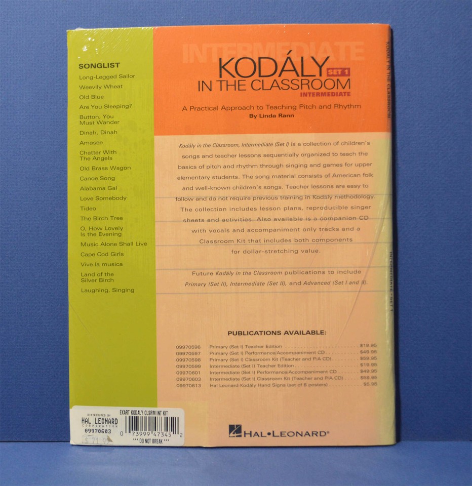 KODALY IN THE CLASSROOM Set 1 Intermediate Kit Teacher Editiion w ...