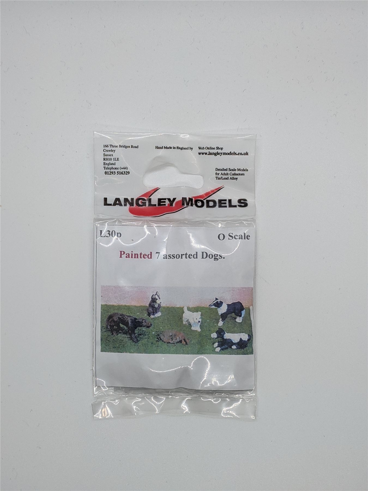 Painted 7 Assorted Dogs O scale Langley L30p | eBay