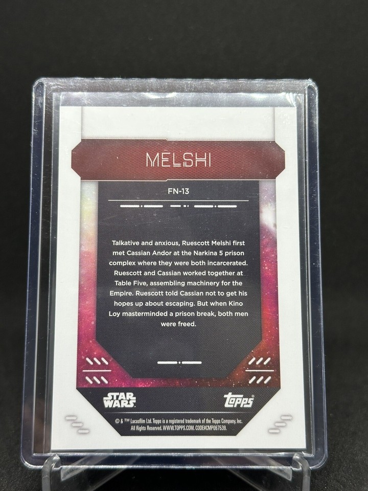 Melshi /199 AQUA REFRACTOR 2023 Topps Finest Star Wars FN-13 | eBay