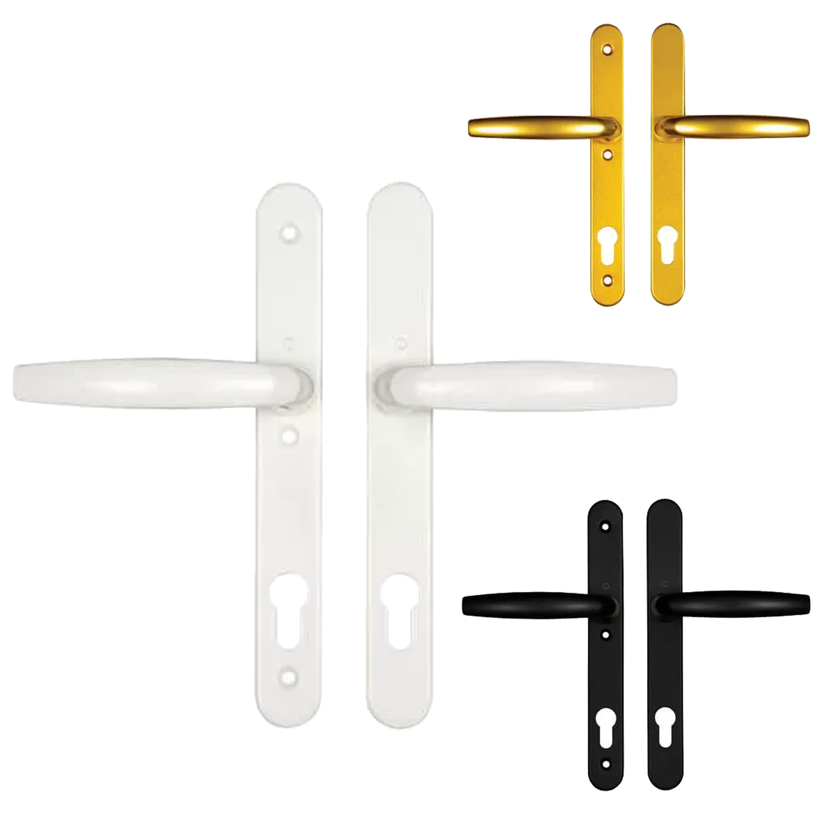 Hoppe Atlanta UPVC Multipoint Door Handles 92mm PZ 200mm Screw Centres ...