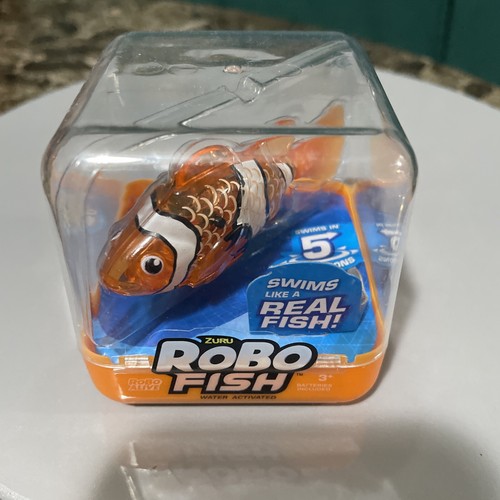 Zuru Robo Alive ROBO FISH Color Change Water Activated Orange Toy Fish ...