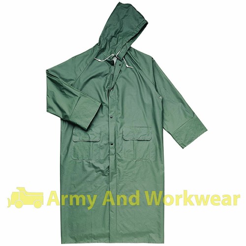 Delta Plus Mens Waterproof LONG Full Length Rain Jacket Hooded Work ...
