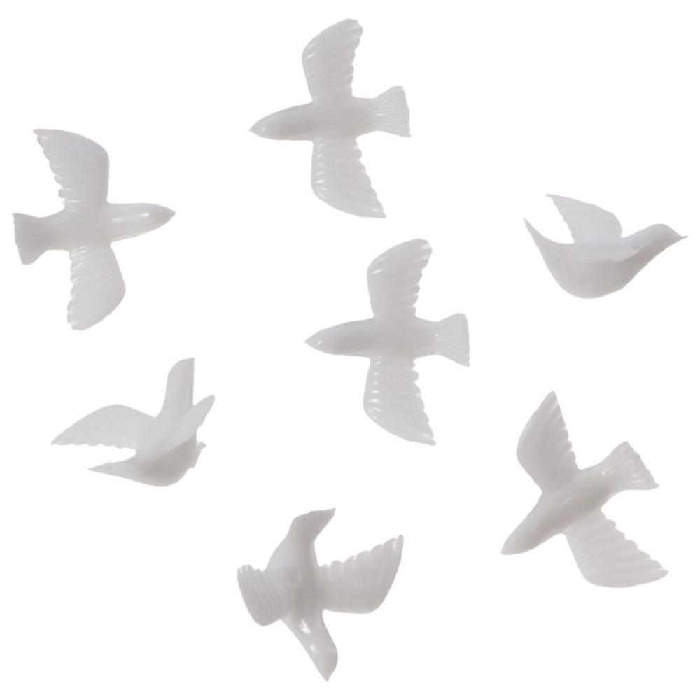 200Pcs White Mini Doves Miniature Birds Accessary Party Decorations Diy ...