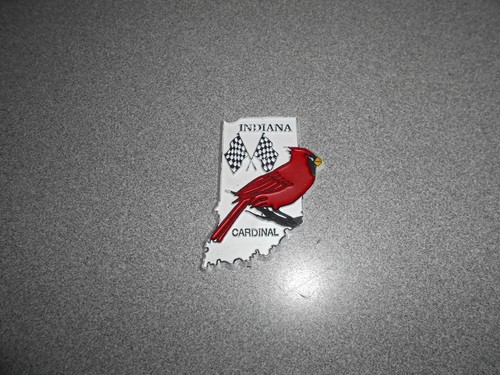 Indiana Cardinal travel souvenir state shaped rubber refrigerator ...