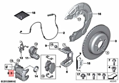 Genuine BMW X3 M X4 X5 X6 F97 F98 BRAKE CALIPER HOUSING BLUE RIGHT ...