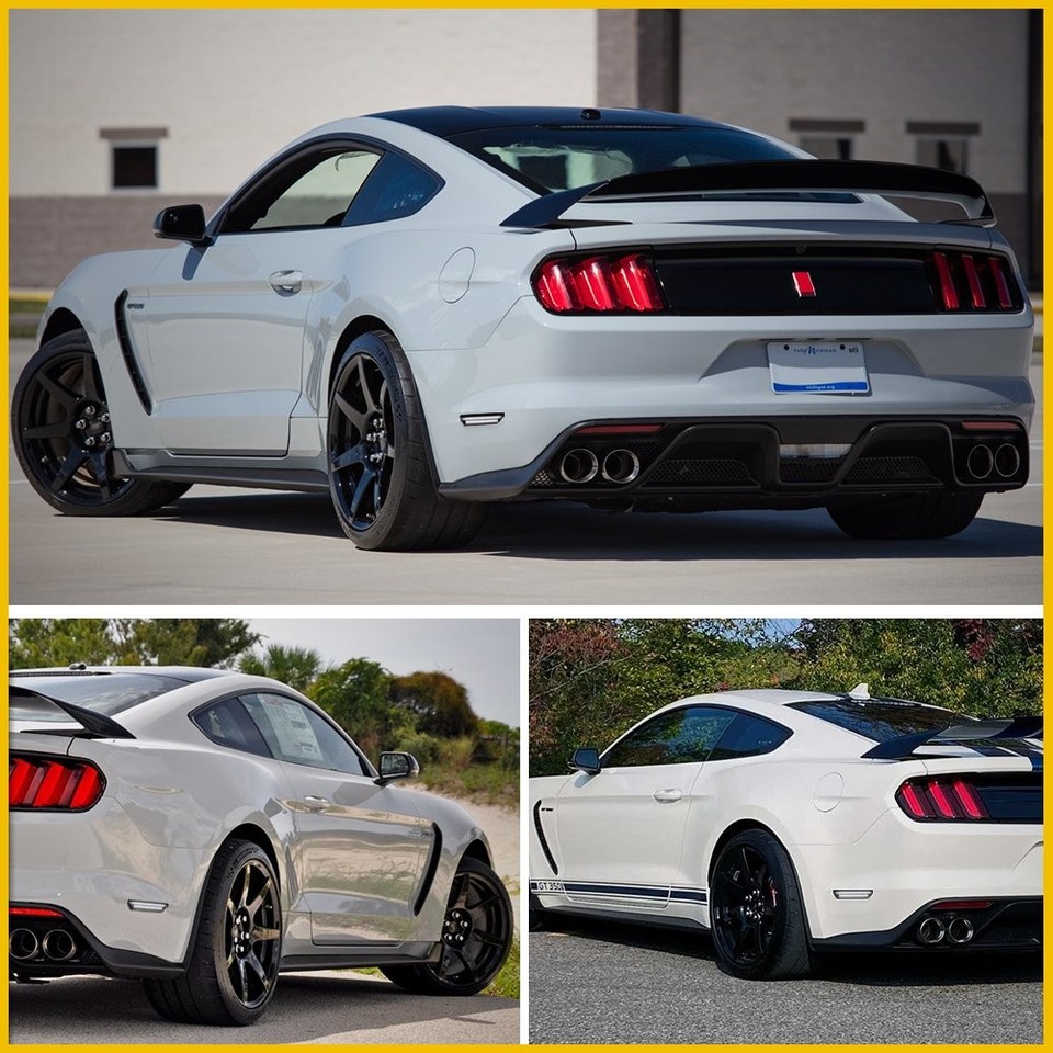 [DARK SMOKE] For 2015-22 Ford Mustang White LED Rear Side Marker Lights ...