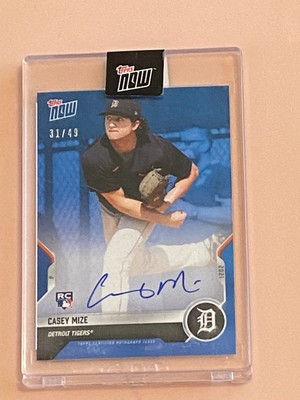 CASEY MIZE AUTOGRAPH ROOKIE BLUE /49 SEALED 2021 Topps Now Road to ...