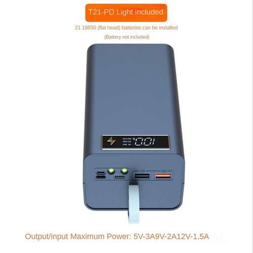 21X18650 Battery Case Welding Bank Case PD with Light Charge K1D1 ...